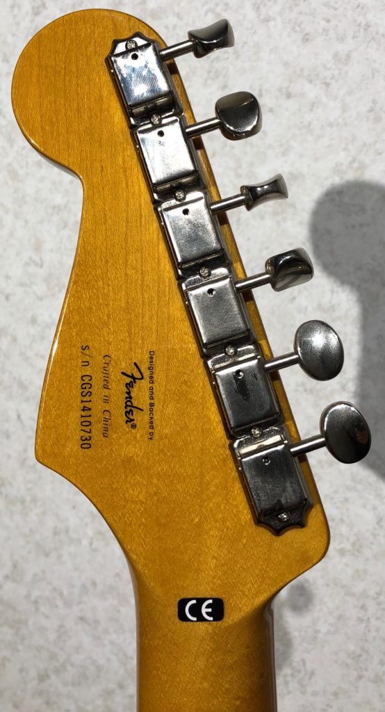 Squier CV Stratocaster Burgundy MIst Metallic headstock back - Legacy Music