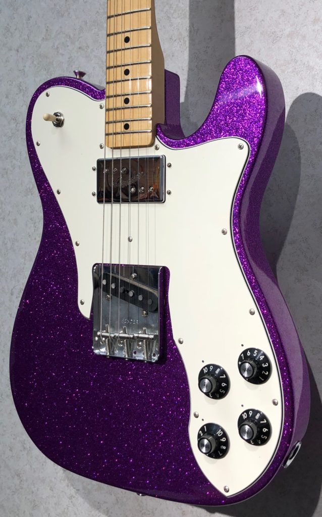 Fender Special Edition '72 Tele Custom Purple Sparkle body right ...